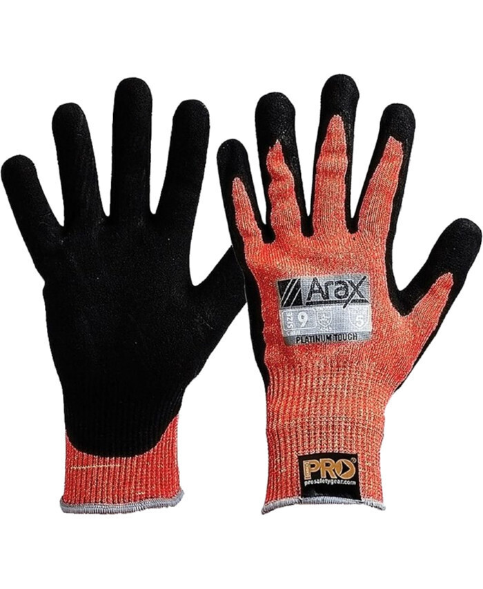 ARAX PLATINUM. Red ARAX Liner / PU/NITRILE Foam Dip Palm - ProChoice ARAX PLATINUM. Red ARAX Liner / PU/NITRILE Foam Dip Palm - ProChoice
